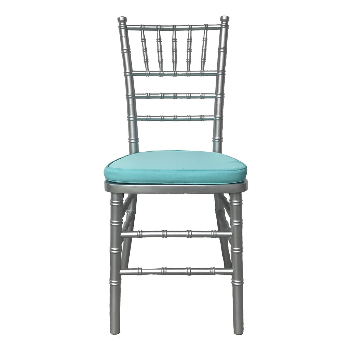 Silver Tiffany Chair With Tiffany Blue Cushion – JustRentSG
